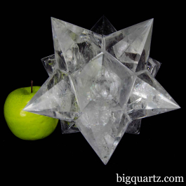 Large Stellated Dodecahedron Quartz Sculpture (Brazil #E0455)