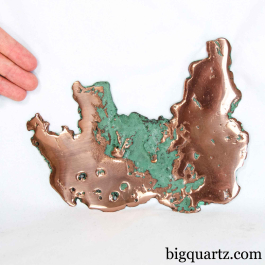Copper "Splash" Sculpture, 7.8 inches, 1.2 Pounds (#H0318 Michigan)